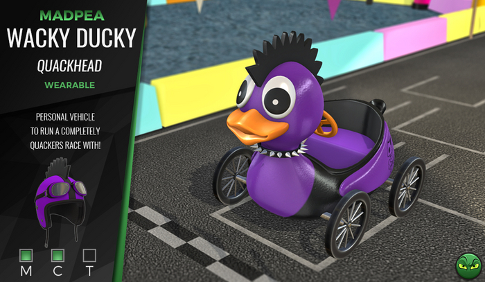 Second Life Marketplace - MadPea Wacky Ducky - Quackhead