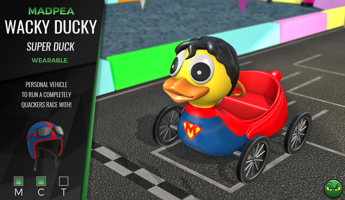 Second Life Marketplace - MadPea Wacky Ducky - Super Duck