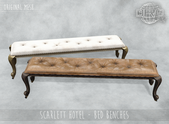 Second Life Marketplace - -DRD- Scarlett Hotel - Bed Benches (add)