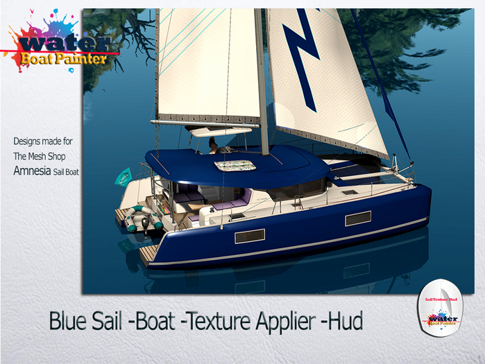 Second Life Marketplace - W:B:P:Amnesia Blue Boat Texture Applier_Sail HUD