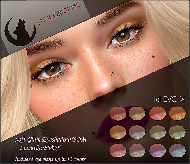 Second Life Marketplace - I n' K Original Soft Glam Eyeshadow - BOM LeL ...
