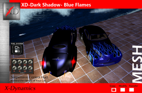 Second Life Marketplace - XD-Dark Shadow Blue Flames Boxed V3