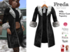Second Life Marketplace - "Freda" Willy Open Winter Coat Black Suede ...