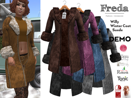 Second Life Marketplace - "Freda" DEMO Willy Winter Coat Tapestry and ...