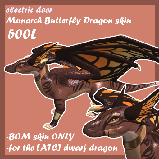 Second Life Marketplace - Monarch butterfly dragon skin