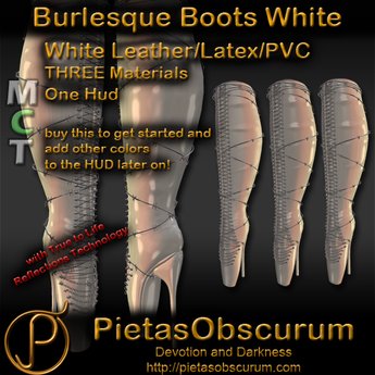 Second Life Marketplace - [PO] Burlesque Boots (White)