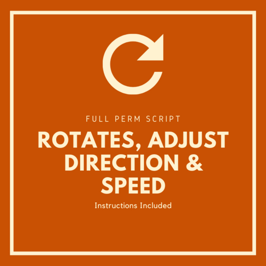 Second Life Marketplace - Full Perm Rotation Script - Adjusts Direction ...