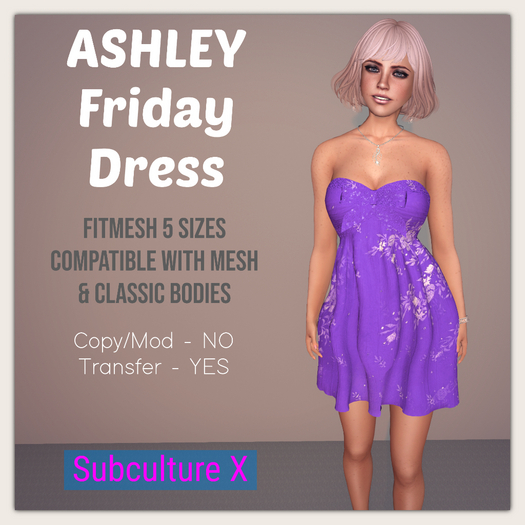 Second Life Marketplace - SUBCULTURE X - Ashley Friday Dress