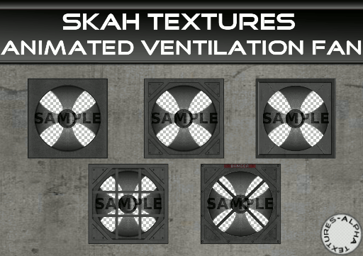 Second Life Marketplace - [SKAH TEXTURES] - Animated Ventilation Fan