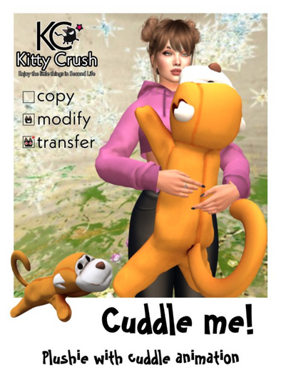 Second Life Marketplace - Kitty Crush - Cuddle me! Plushie Monkey
