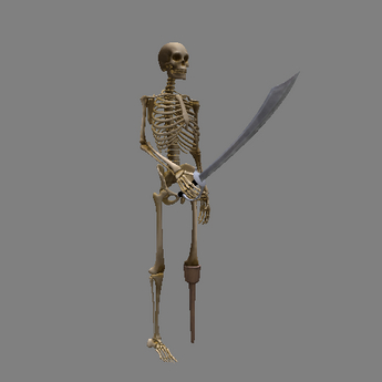 Second Life Marketplace - Cutlass Pegleg Skeleton Mesh Tip Jar