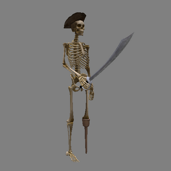 Second Life Marketplace - Pegleg Pirate Skeleton Mesh Tip Jar