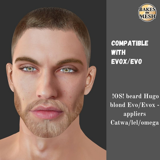 Second Life Marketplace - !OS! beard Hugo blond Evo/Evox - appliers ...