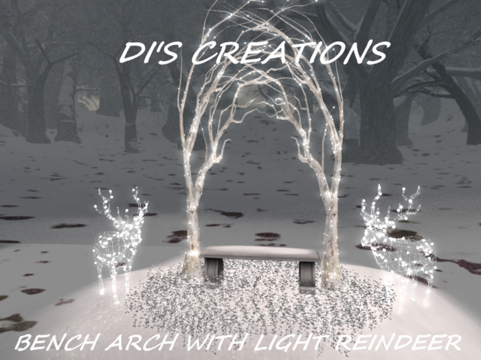 Second Life Marketplace - BENCH PG REINDEER LIT ARCH