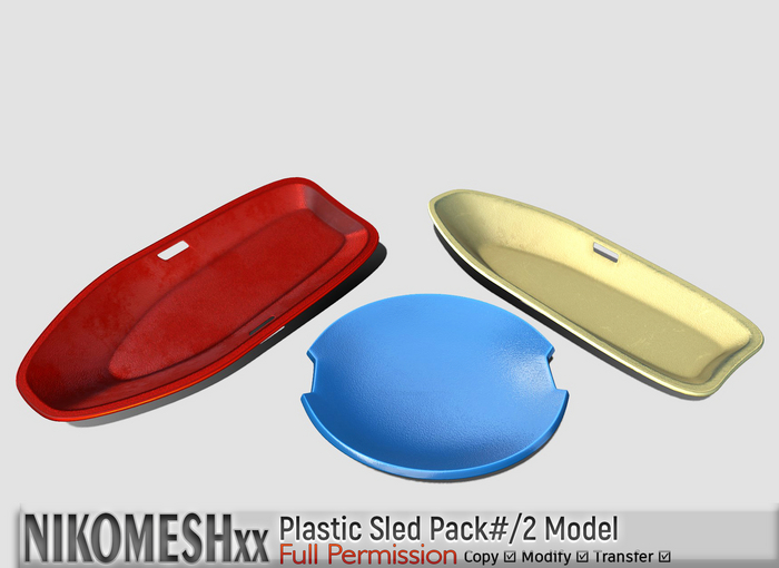 Second Life Marketplace - ::NIKOMESH::Full Permission Plastic Sled Pack