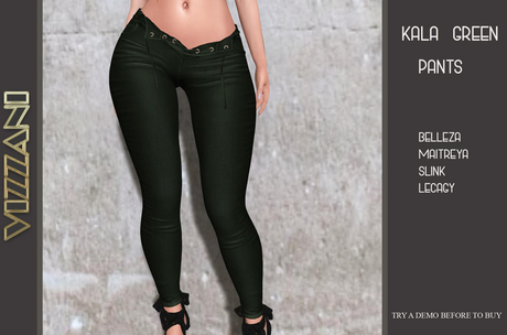 Second Life Marketplace - FANTASTIC PANTS MESH MOD. KALA GREEN CREATED ...