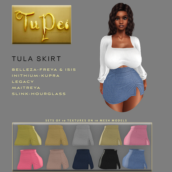 Second Life Marketplace - TuPei Tula Skirt - Set of 10 for Belleza-Freya