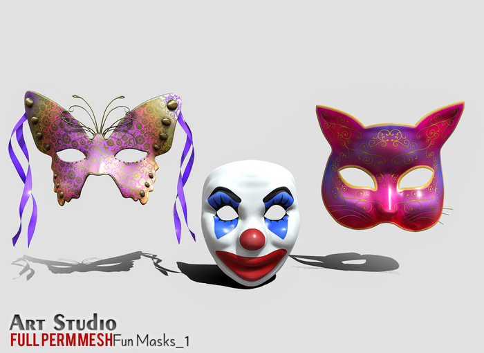 Second Life Marketplace - Art Studio.FULL PERM \\ Fun Masks_1