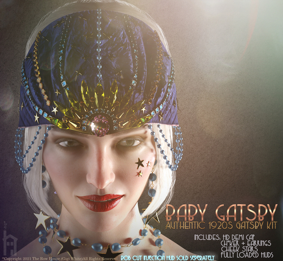 Second Life Marketplace - Baby Gatsby Flapper Kit-Demi Cap & Accessories