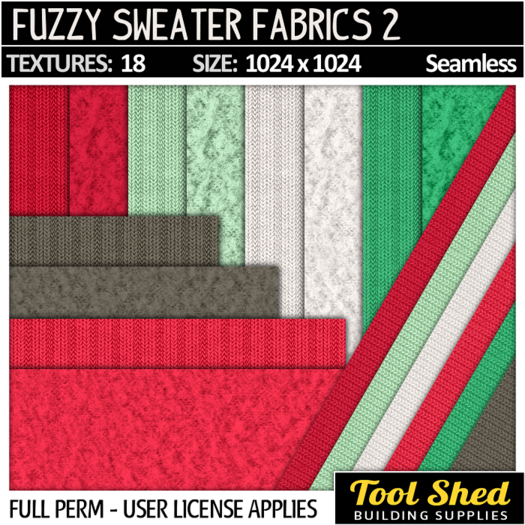 Second Life Marketplace - Tool Shed - Fuzzy Sweater Fabrics 2 ...