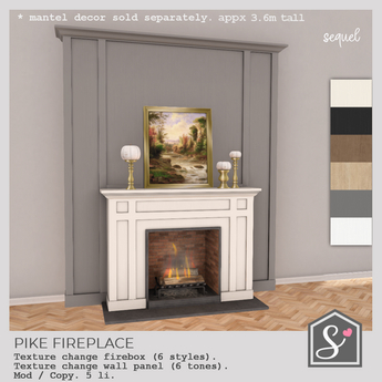 Second Life Marketplace - Sequel - Pike Mantel Decor - Fall Decorations