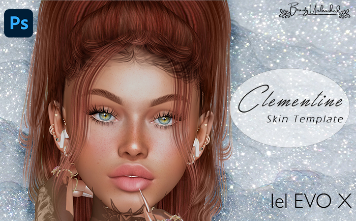 Second Life Marketplace {b U} Clementine Skin Evo X Template Psd