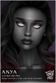 Second Life Marketplace - WYRD - Catwa HD Pro - Anya - RAVEN (Head skin ...