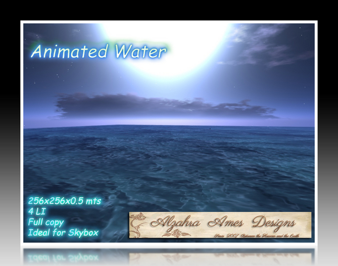 Second Life Marketplace - Animated Water 256x256x0.5 Ideal for Skybox