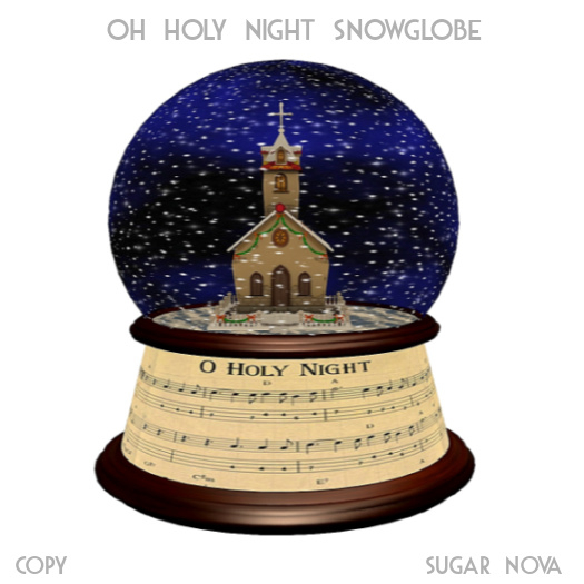 Second Life Marketplace - SN - Snow Globe - Oh Holy Night, Animated Musical