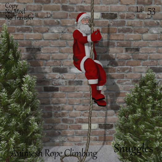 Second Life Marketplace - Animesh Rope Climbing Santa By Snuggles