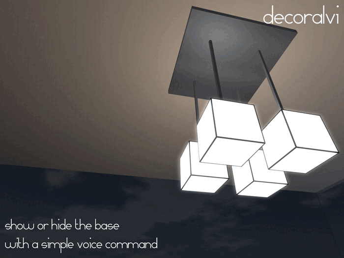 Second Life Marketplace - 4 Hanging Light Cubes Lamp - 1 prim - Copy ...