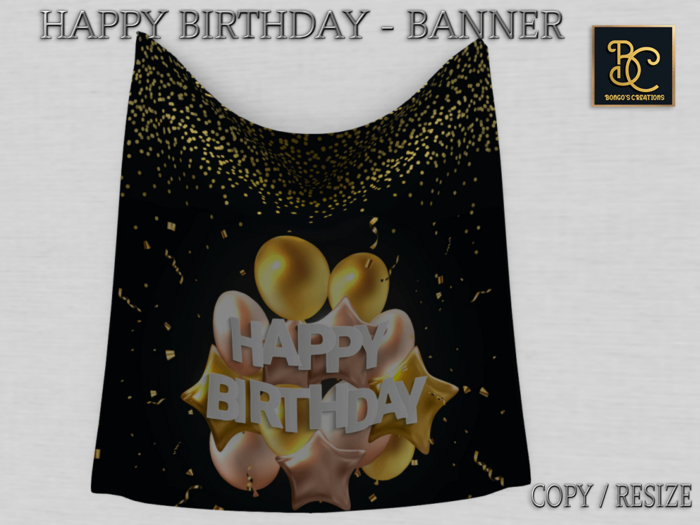 Second Life Marketplace - BMC3553 - HAPPY BIRTHDAY - DOUBLE SIDED ...