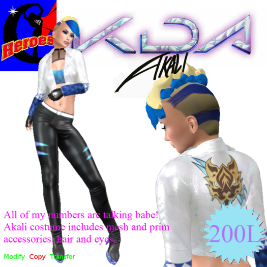 Second Life Marketplace - Heroes Costume KDA More Akali
