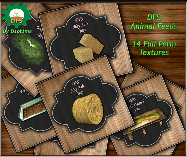 Second Life Marketplace - DFS TEXTURES - All DFS Animal Feeds (Full Perm)