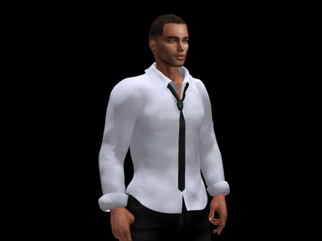 Second Life Marketplace - Ben Jaroth - Slim fit shirt with tie