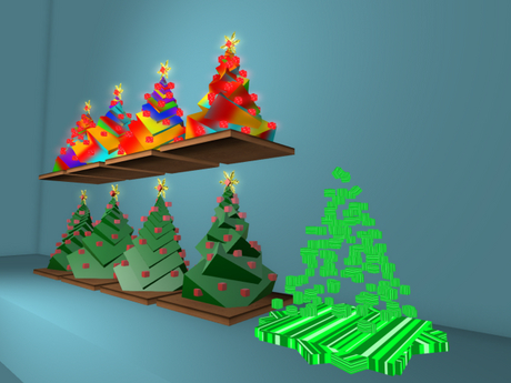 Second Life Marketplace - Christmas Cubic Trees - Full perm
