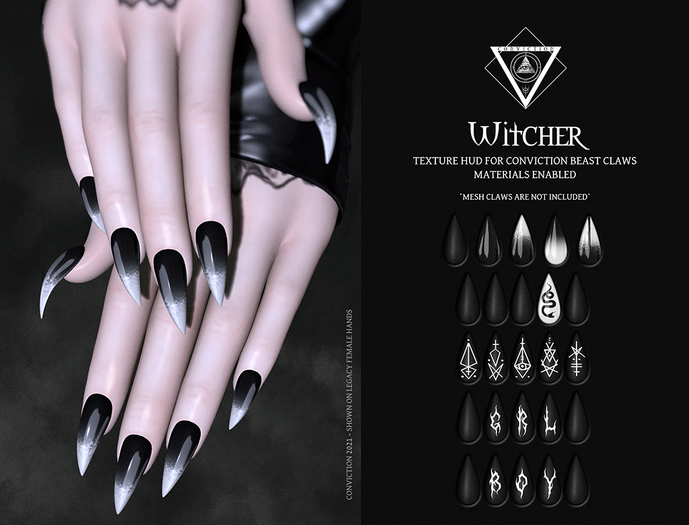 Second Life Marketplace - [ Conviction ] Beast Claws - Witcher [Texture ...
