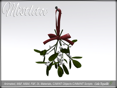Second Life Marketplace - Mistletoe Animated , Christmas mesh plant