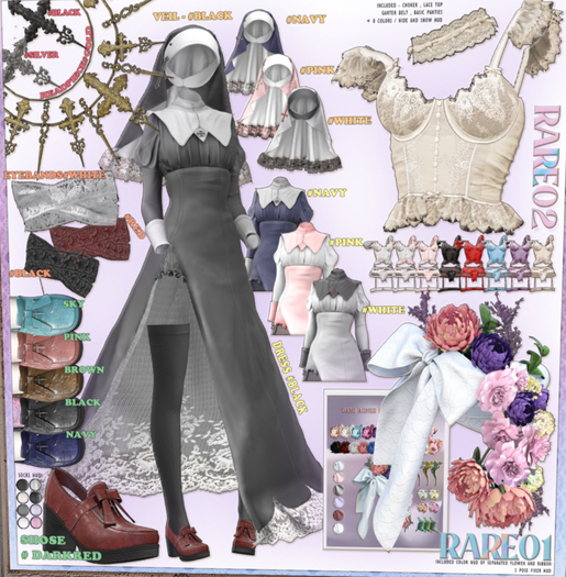 Second Life Marketplace - DAMI.AGNES LOOK /Veil-WHITE