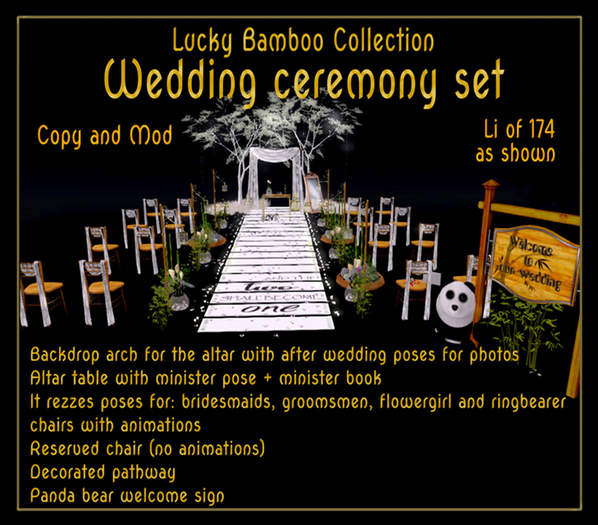Second Life Marketplace - Lucky Bamboo - Wedding ceremony venue (NO CABIN)