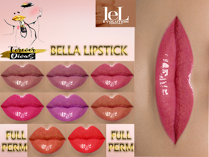 Second Life Marketplace - Bella Lipstick Set [Lelutka] FULL PERM