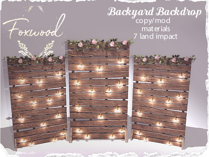 Second Life Marketplace - Foxwood - Backyard Backdrop
