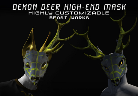 Second Life Marketplace - [Beast Works] Demon Deer High-End Mask