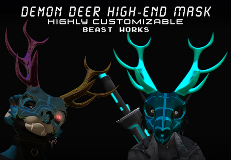 Second Life Marketplace - [Beast Works] Demon Deer High-End Mask