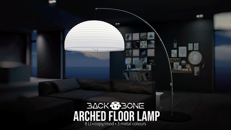 Second Life Marketplace - BackBone Arched Floor Lamps