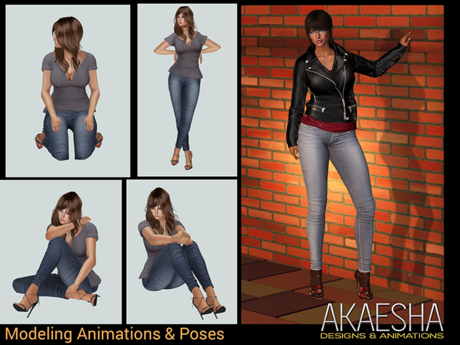 Second Life Marketplace - 81 Casual Female Modeling Poses and ...