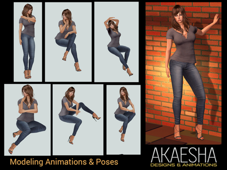Second Life Marketplace - 81 Casual Female Modeling Poses and ...