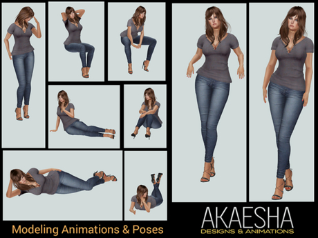 Second Life Marketplace - 81 Casual Female Modeling Poses and ...