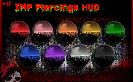 Second Life Marketplace - e*K IMP Head Piercings - [Rigged]