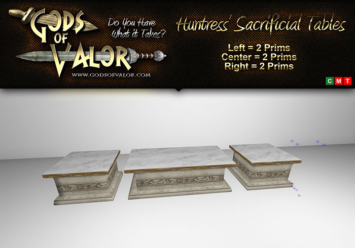 Second Life Marketplace - Gods of Valor - Huntress Sacrificial Tables